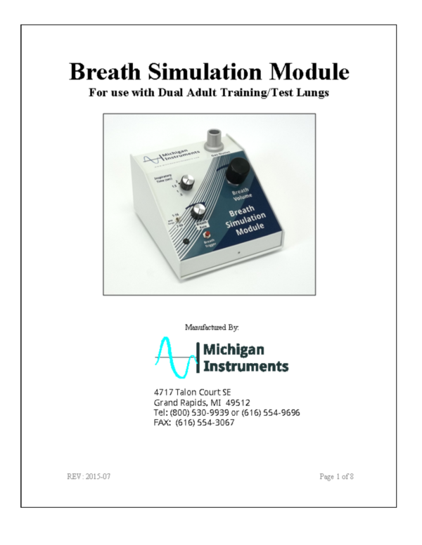Head Simulator for Real-World Test Lung Training | Michigan Instruments