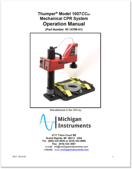Thumper Hands-Free Mechanical CPR Machine | Michigan Instruments